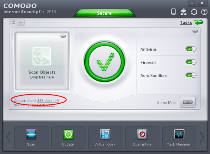Activating Comodo Internet Security Subscription | Comodo Internet Security v6.2